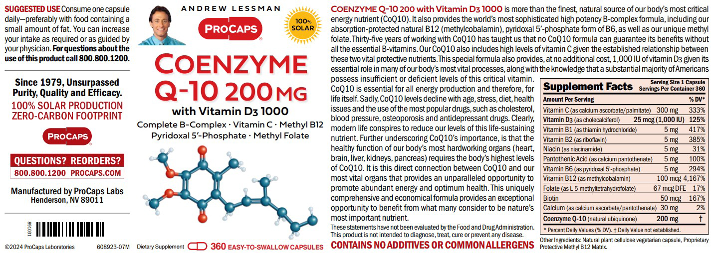 Andrew Lessman Coenzyme Q10 200 with Vitamin D3 1000 - 540 Capsules | HSN
