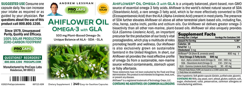 Ahiflower® Oil Omega-3 - 60 Capsules - 9453897 | HSN