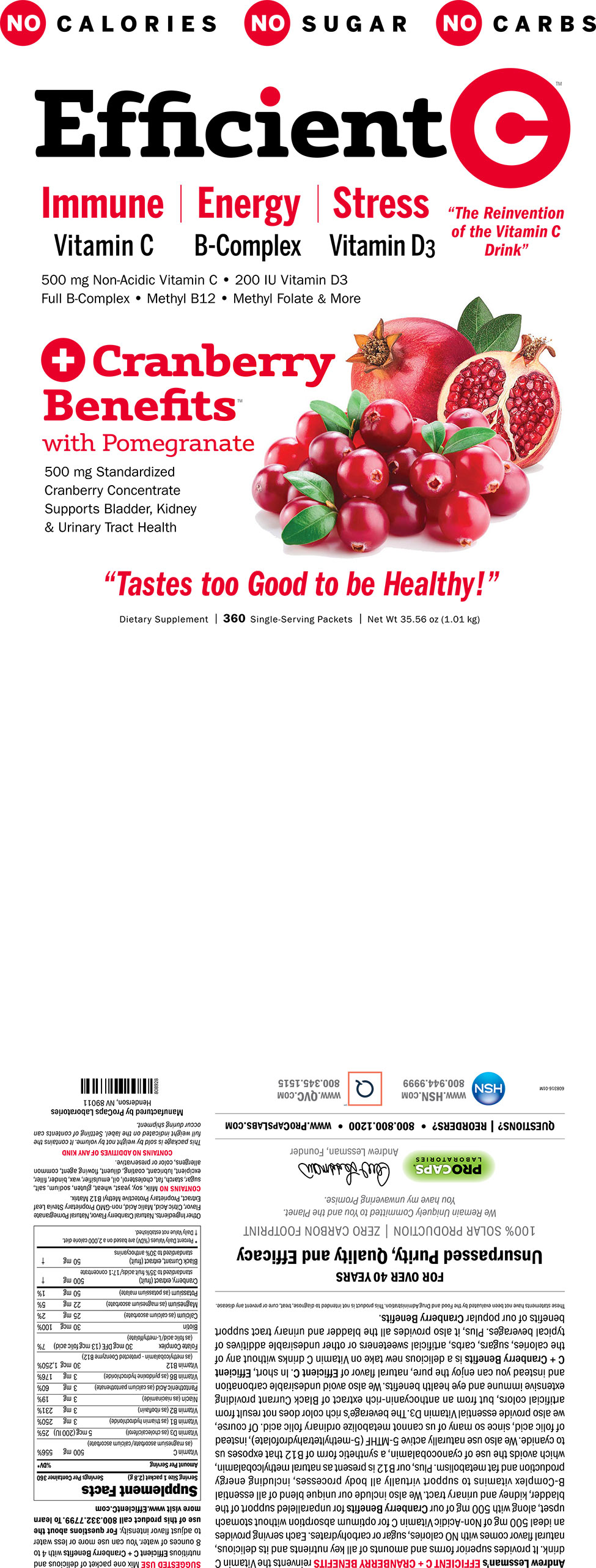 Efficient-C + Cranberry Benefits with Pomegranate - 10085705 | HSN