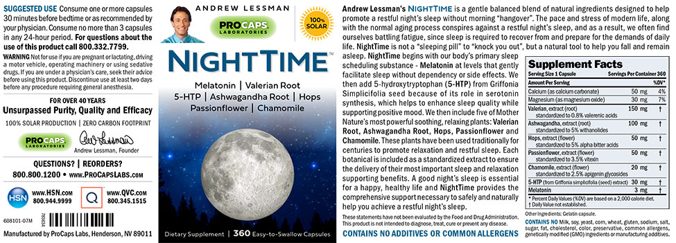 Night Time - 60 Capsules - 20278183 | HSN