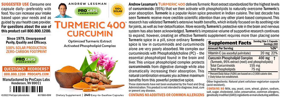 Turmeric-400 - 240 Capsules - 8282261 | HSN