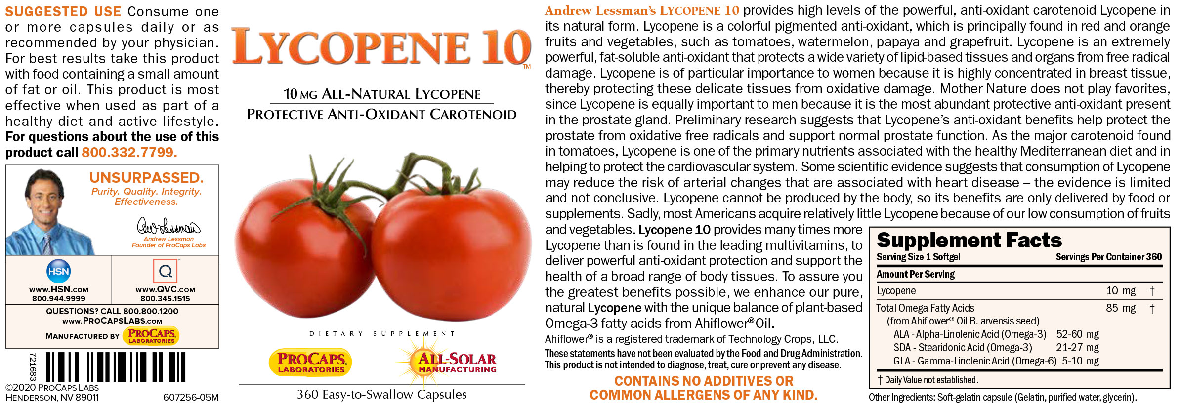 Lycopene 10 - 180 Capsules - 9632140 | HSN