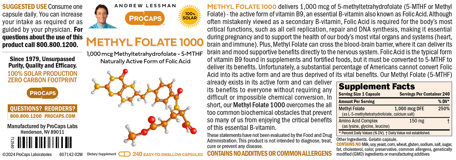 Andrew Lessman Methyl Folate 1000 | HSN