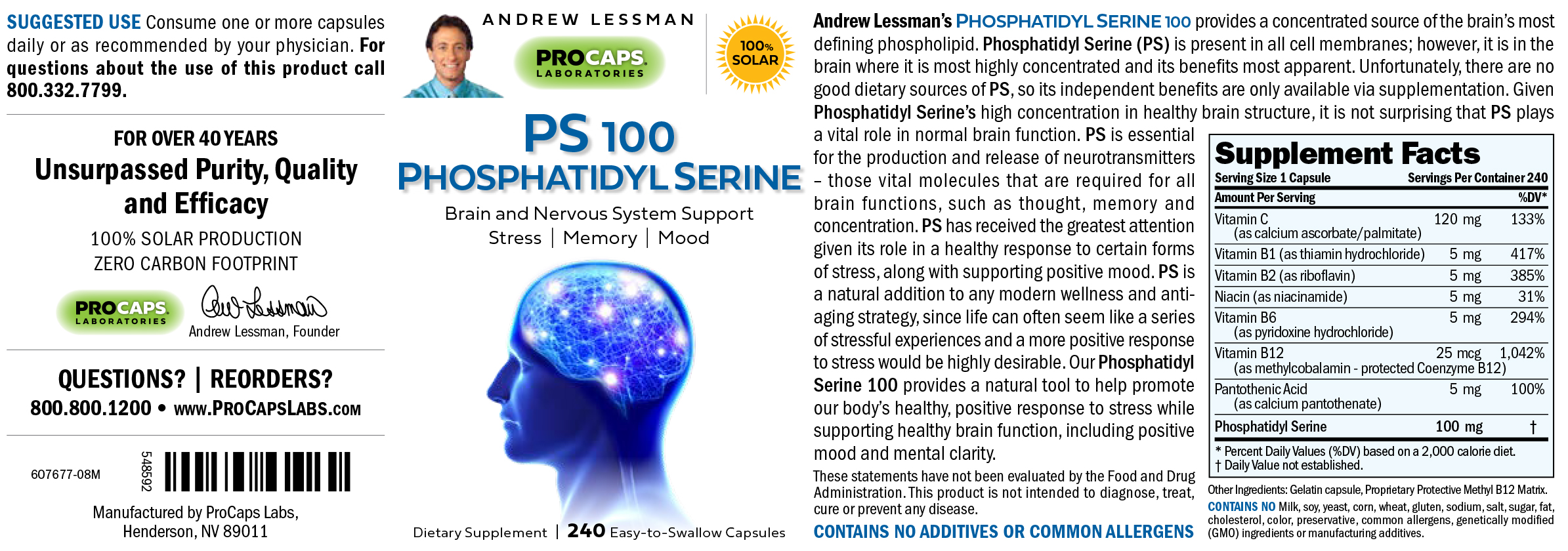 PS 100 Phosphatidyl Serine - 10074430 | HSN