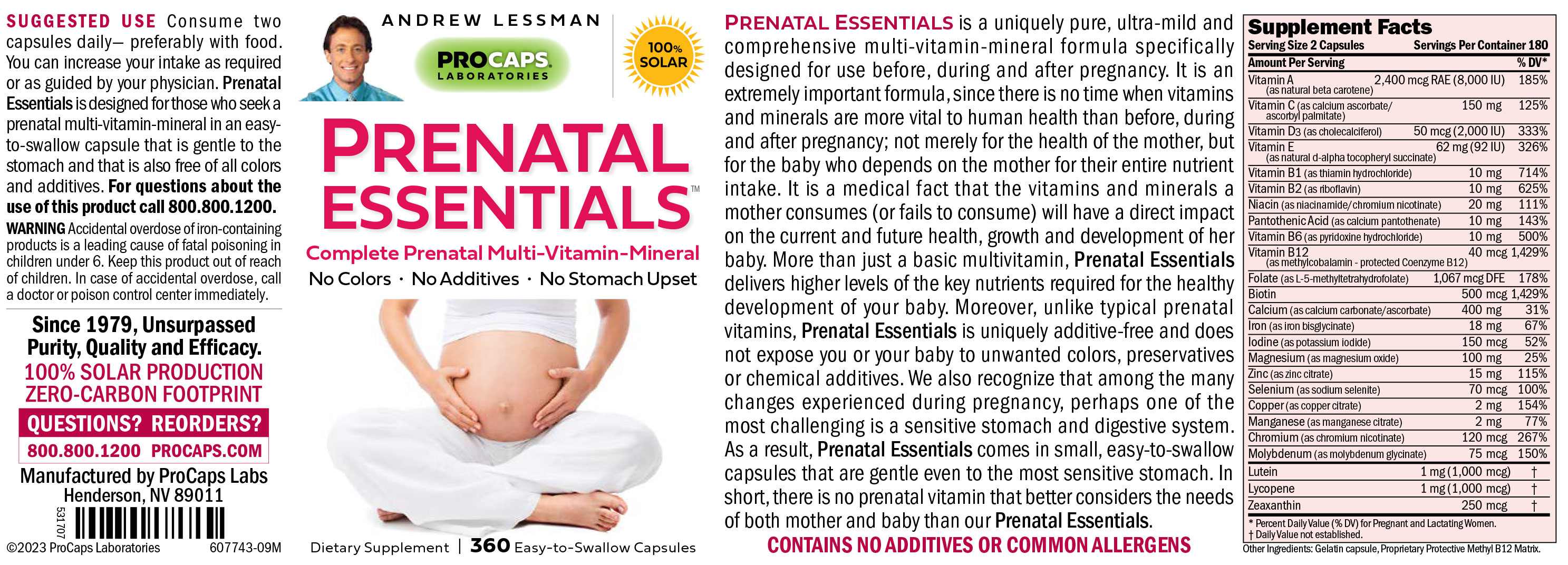 Prenatal Essentials - 60 Capsules - 8314894 | HSN