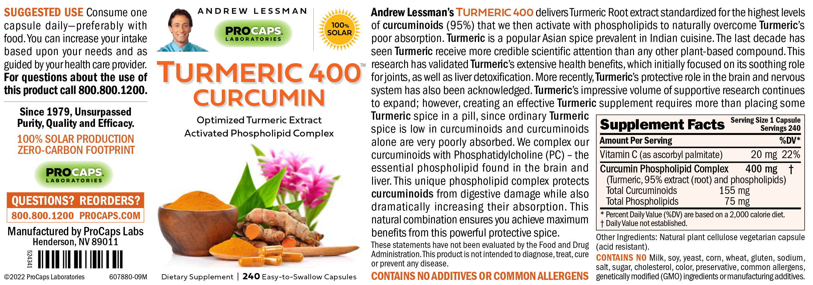 Turmeric-400 - 240 Capsules - 8282261 | HSN